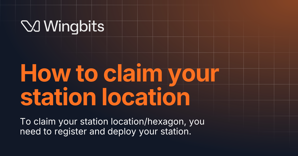 How to claim your station location | Wingbits
